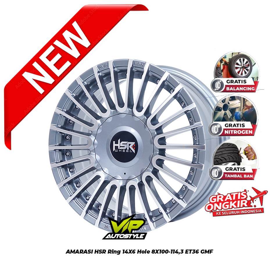 Jual Pelek Mobil Velg Modifikasi Racing Ring 14 R14 Brio Vios Avanza Xenia Wuling air ev HSR ...