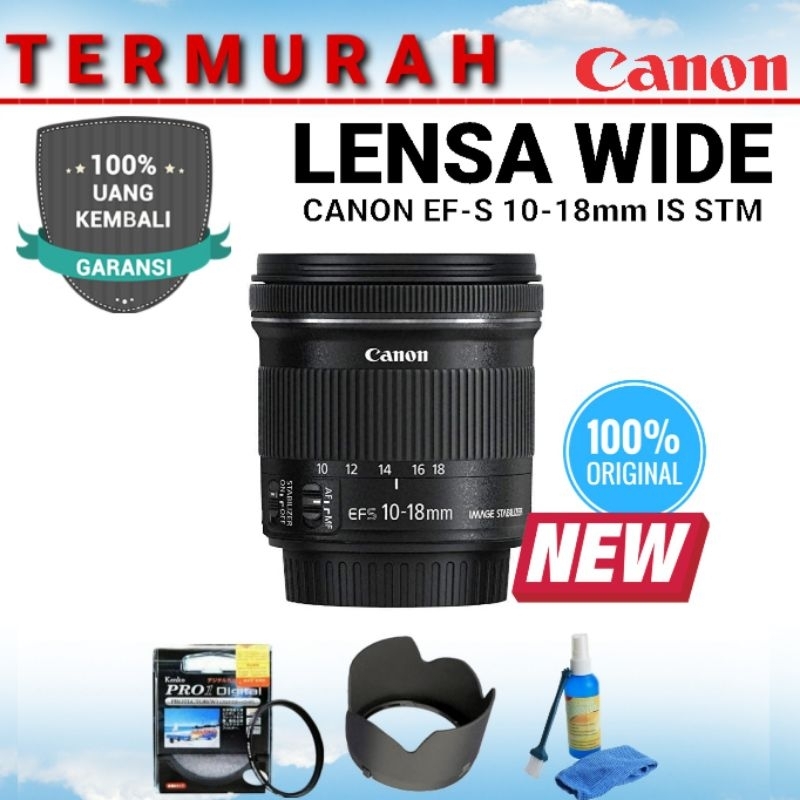 Jual LENSA WIDE CANON 10-18MM IS STM BARU DAN BERGARANSI 1 TAHUN ...