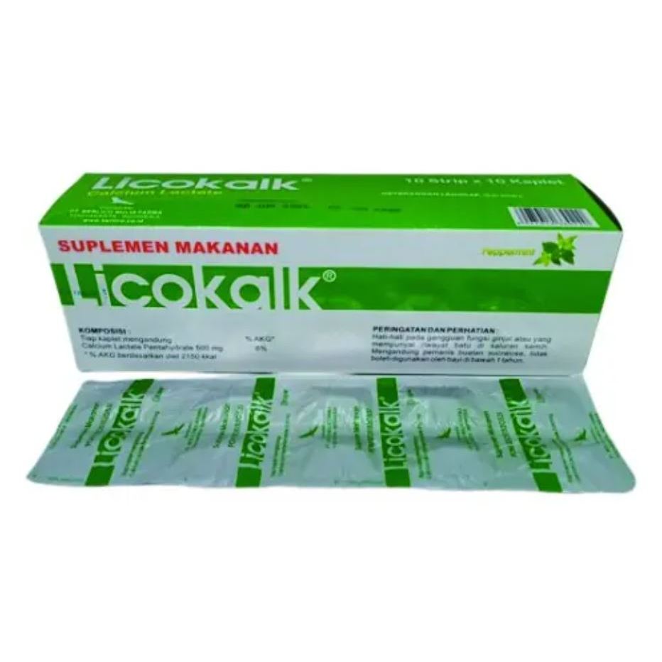 Jual LICOKALK Calcium Lactate Membantu memenuhi kebutuhan kalsium 1 ...