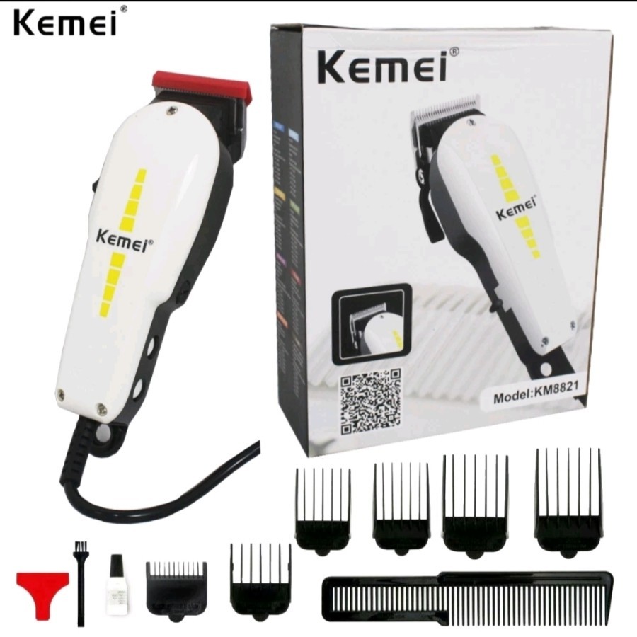 Jual KEMEI 8821 alat cukur rambut hair clipper mesin cukur rambut elektrik | Shopee Indonesia