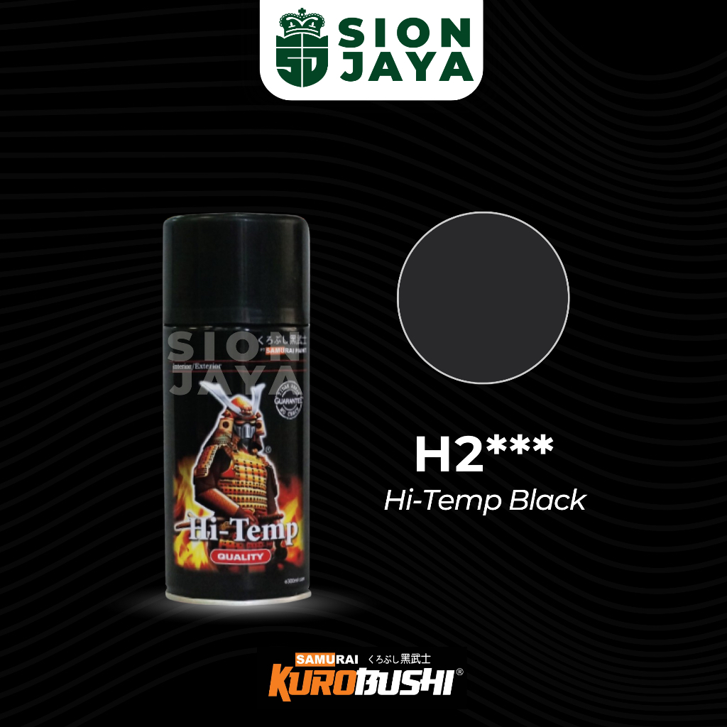 Jual Hi-Temp/HITEMP/Cat Semprot/Pilox/Pylox ANTI PANAS TAHAN PANAS Samurai Black H2 | Shopee ...