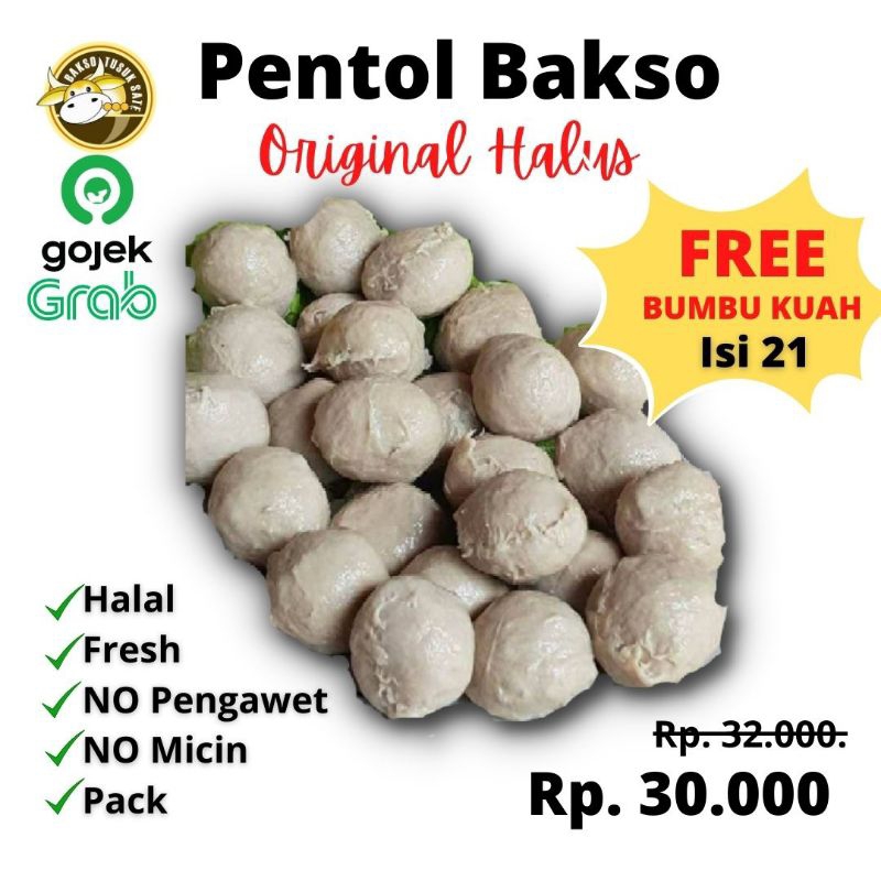 Jual Bakso tusuk sate ️ Bakso Sapi Asli Original Halus Non Micin Isi 21 ...
