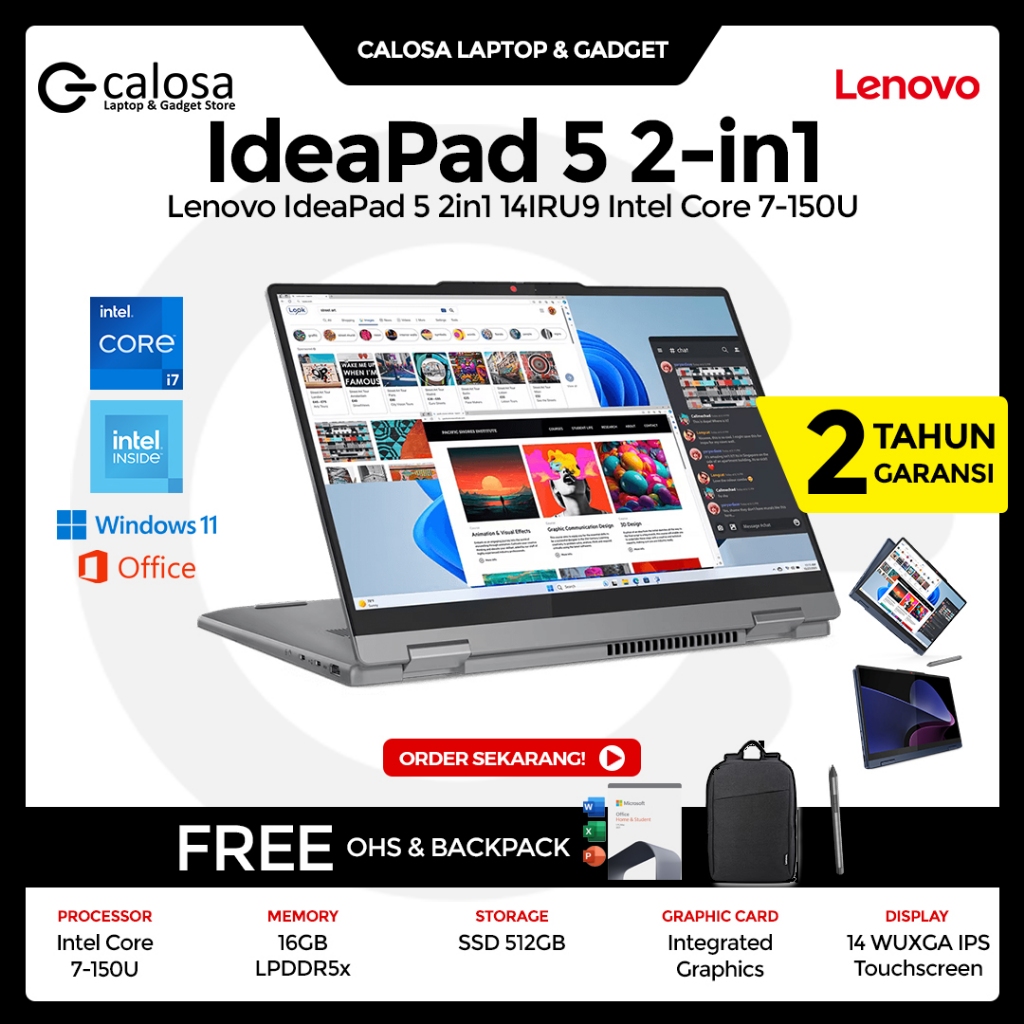 Jual Lenovo IdeaPad 5 2in1 14IRU9 Intel Core 7-150U RAM 16/512GB 14 ...