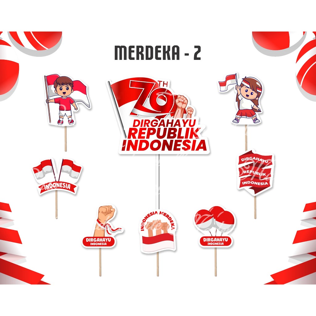 Jual Topper tumpeng 17 agustus / kemerdekaan / agustusan | Shopee Indonesia