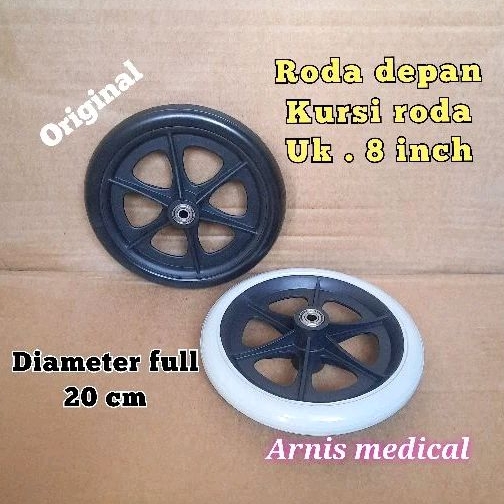 Jual Roda depan kursi roda uk 8 inch ( diameter 20 cm ) | Shopee Indonesia