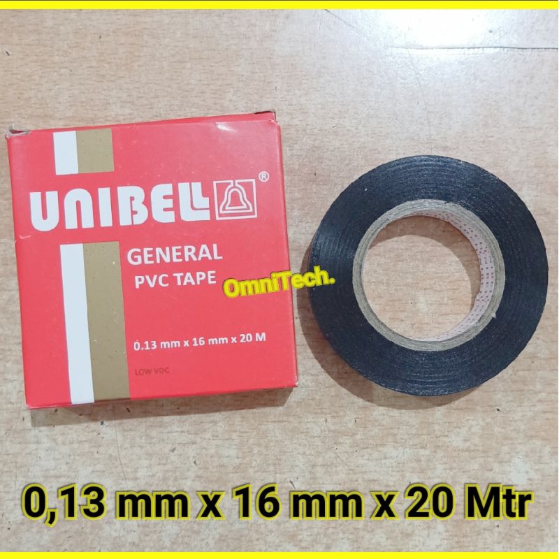 Jual Lakban Isolasi Solasi Kabel Listrik 20 Meter Unibell Unibel Hitam ...