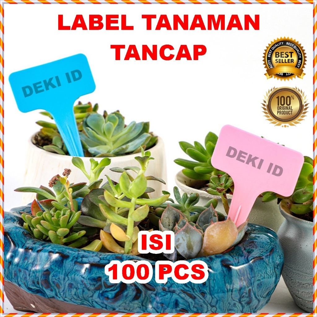 Jual Label Tanaman Tancap 1 Pack Isi 100 Penanda Nama Anti Air Name Tag Plant Marker Waterproof ...