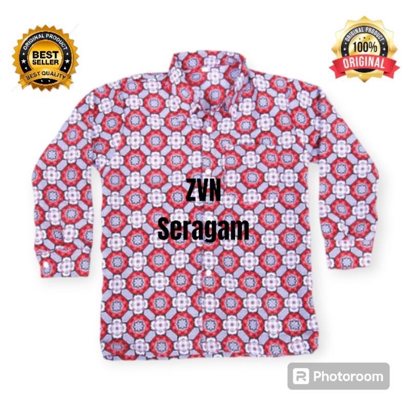 Jual Batik seragam sekolah/ matahari merah Seragam batik sekolah ...