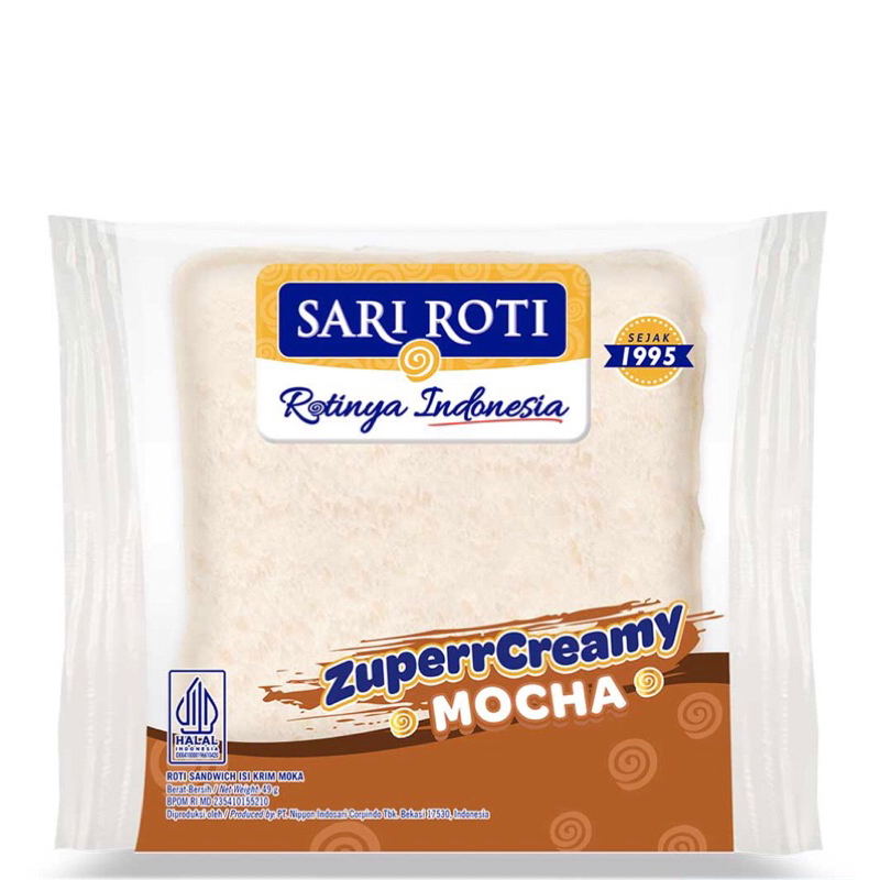 Jual Sari roti Sandwich ZuperrCreamy Cokelat Pandan blueberry Sarikaya ...