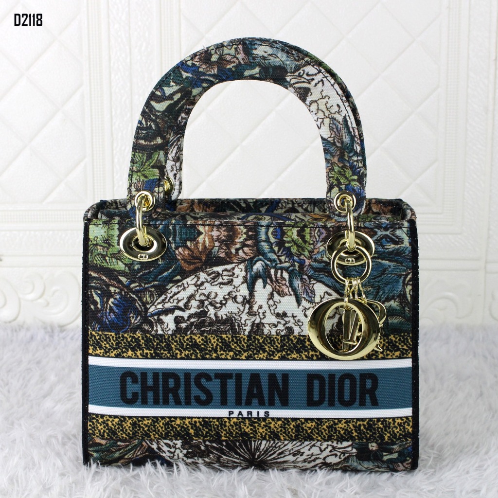 Jual RESTOK BEST SELLER TAS WANITA Dior Lady D-Lite Toile de Jouy D2118 ...