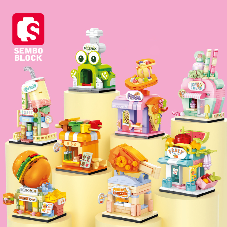 Jual Building Block DIY Blok Pertokoan Puzzle Mini Block Mini Street ...