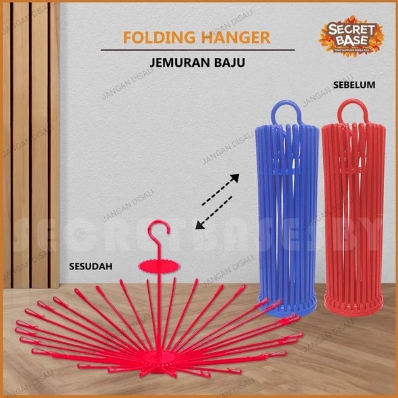 Jual Hanger folding jemuran bayi 20 stick / jemuran popok / jemuran ...