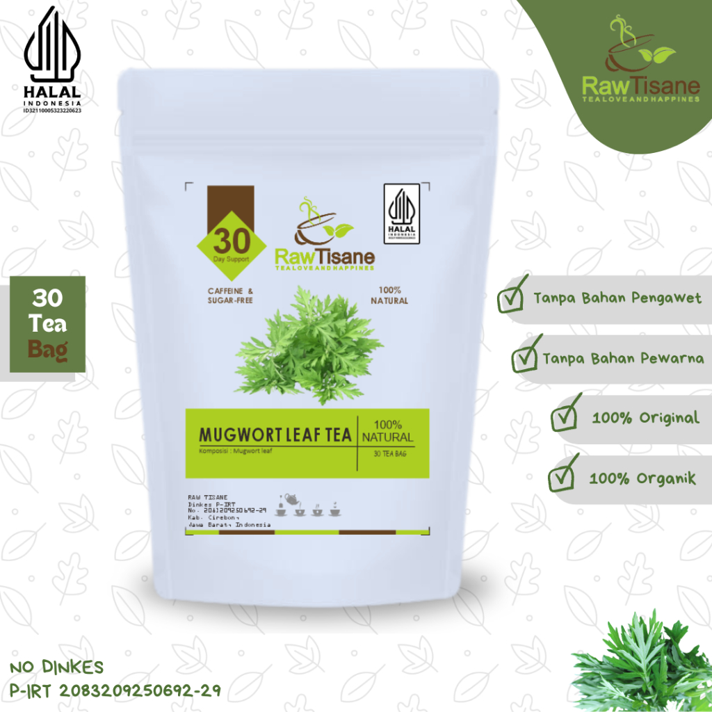 Jual RAW TISANE Mugwort Leaf Tea : Teh Celup Daun Baru Cina Isi 30 Tea ...