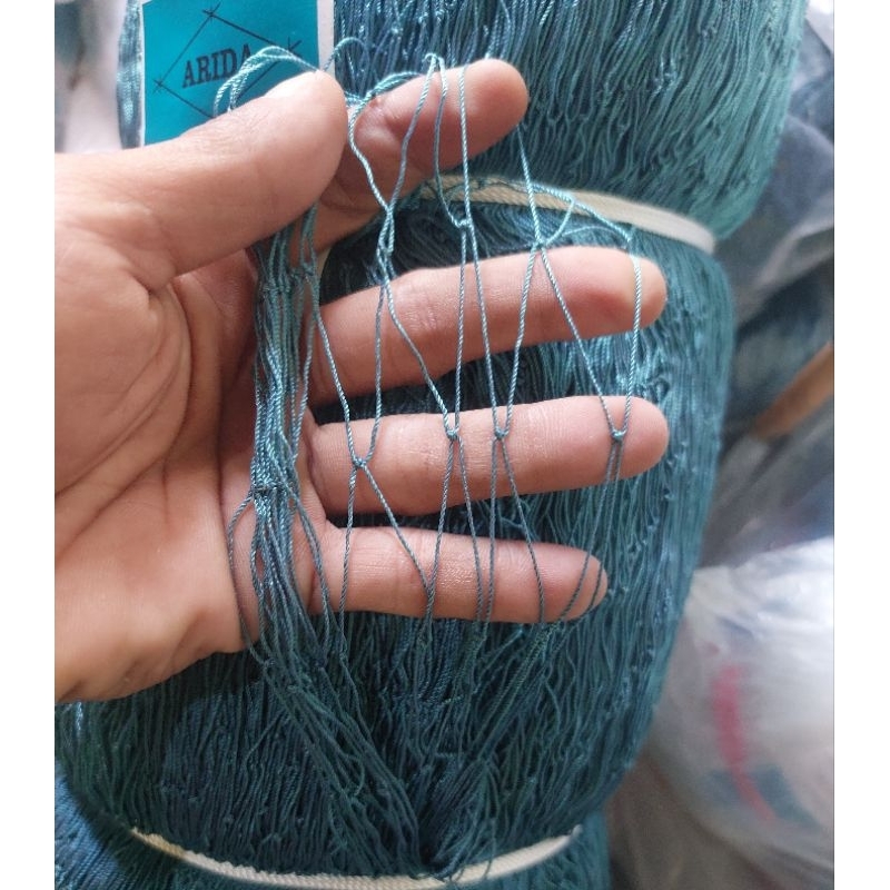 Jual per 10mtr jaring nilon 3 in D9 biru (10mtr x 100mata) | Shopee ...