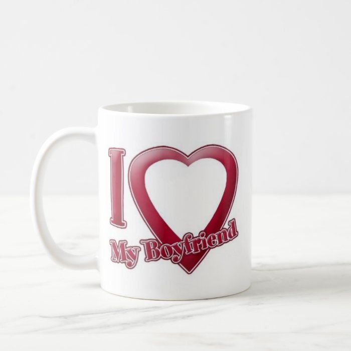 Jual Mug Gelas I Love My BOYFRIEND Custom Foto (Dalam bingkai love bisa ...