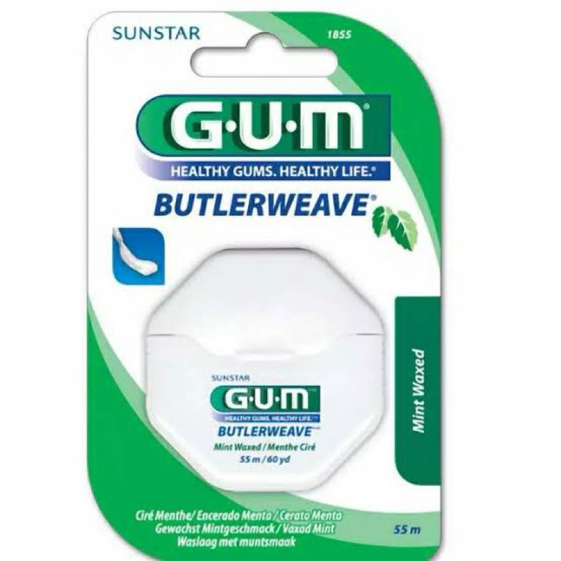 Jual Dental floss GUM butlerweave butler weave 55m benang gigi wax ...