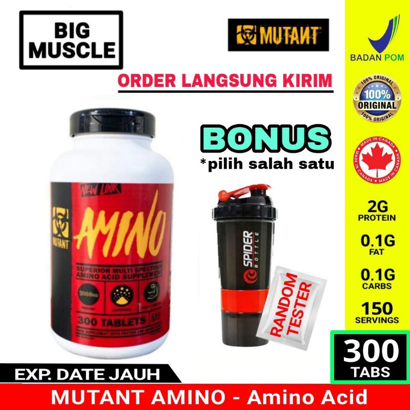 Jual Mutant Amino 300 tabs Mutan Amino 300 tablet Suplemen Fitness ...