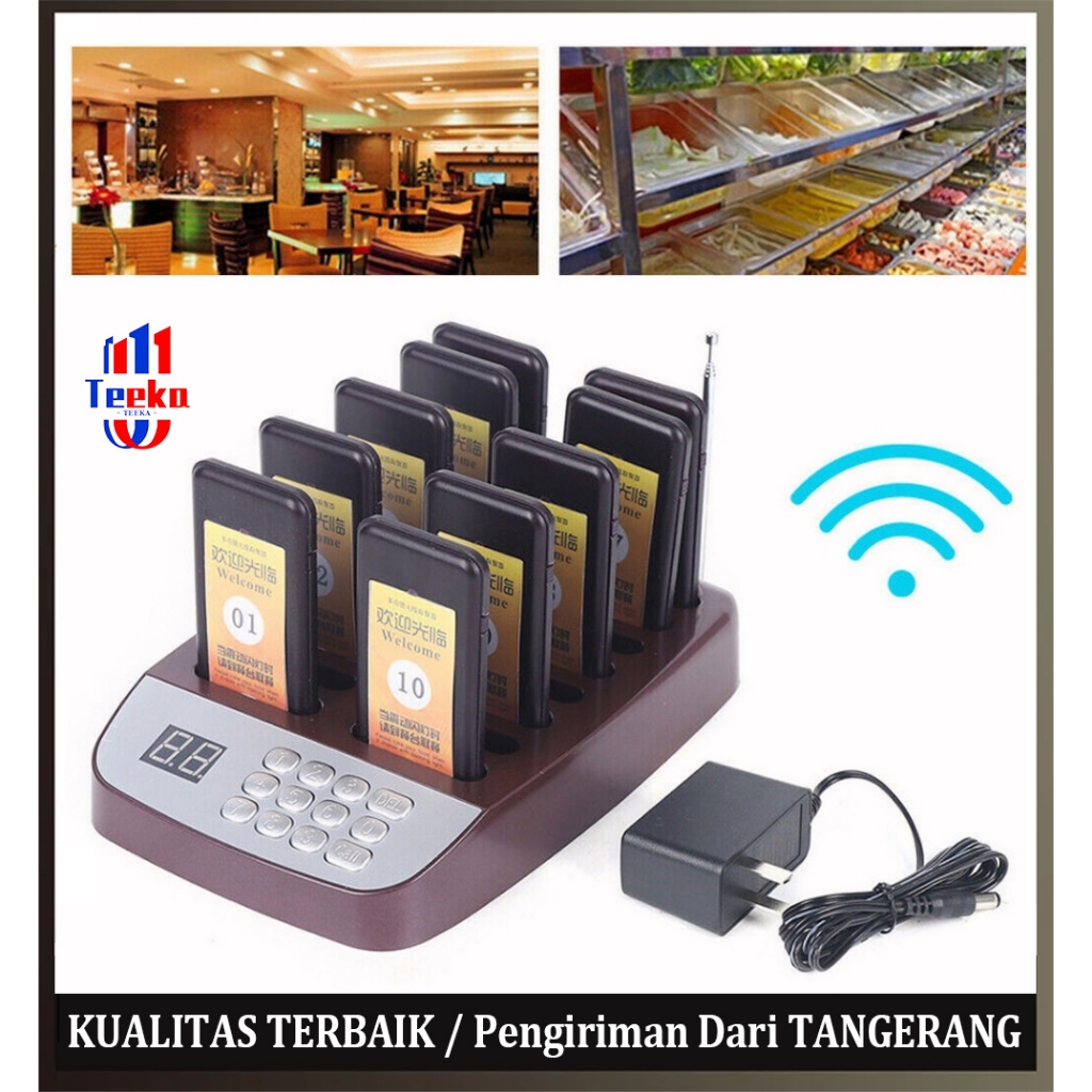 Jual GARANSI SATU TAHUN TEEKA 8/16/20 pager restoran Retekess Wireless ...