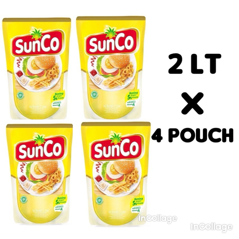 Jual SUNCO 2L X 4 POUCH PAKET MINYAK GORENG | Shopee Indonesia