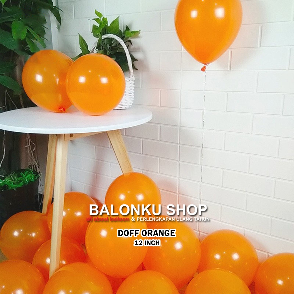 Jual Balon Latex Doff / Balon Doff Orange / Balon Doff | Shopee Indonesia
