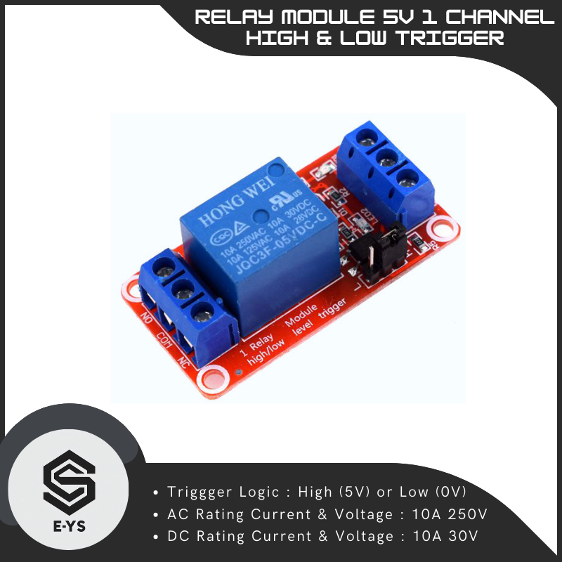 Jual Relay Module 5V 1 Channel High And Low Trigger | Shopee Indonesia