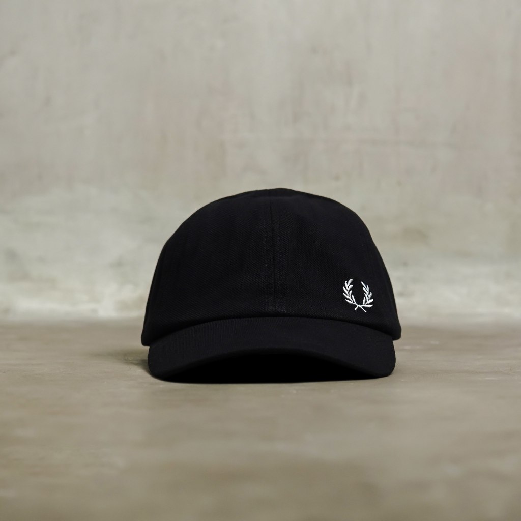 Jual Topi FRED PERRY LOGO BLACK CAP - OS ADJUSTABLE 100% ORIGINAL ...