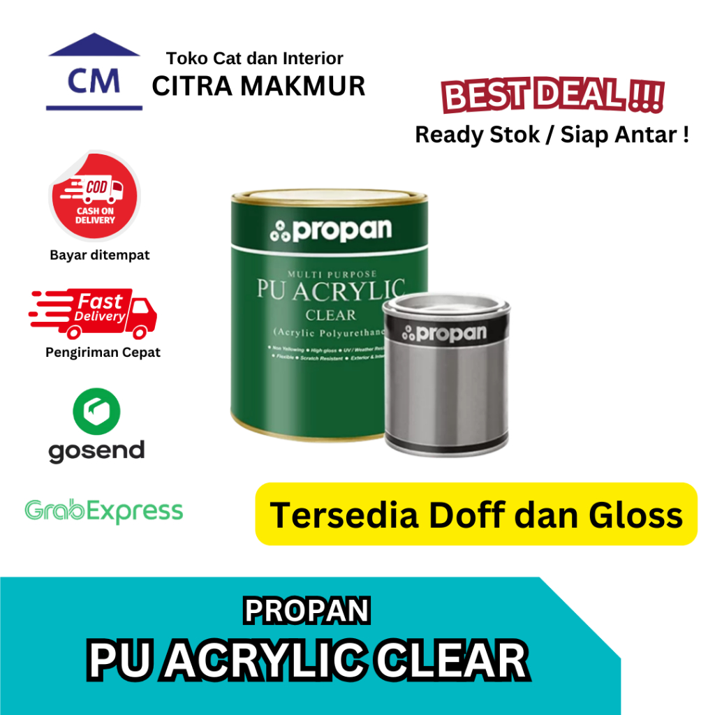 Jual PU Acrylic PU-91 Propan (Clear Gloss & Clear Doff) Ready Stock ...