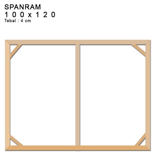 Jual Spanram 100x120 cm Span Ram Kayu Frame 120x100 cm Ketebalan 4cm ...