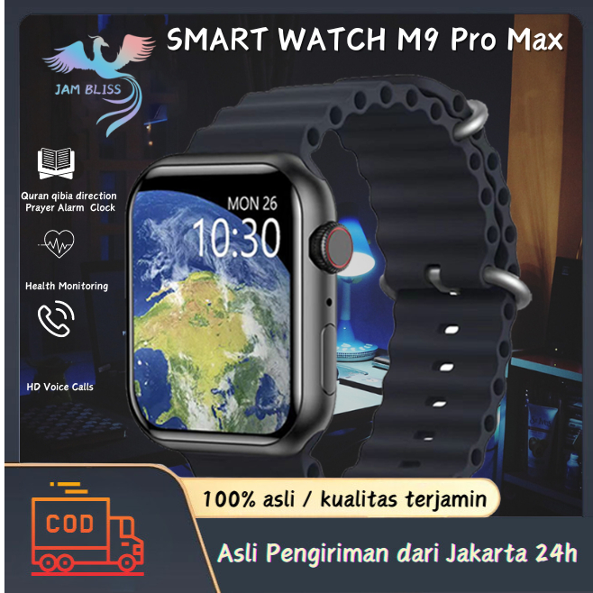 Jual [cod]Smart watch M9 PRO MAX 2.2 inci Muslim smartwatch Orientasi Doa Membaca Quran Smart ...