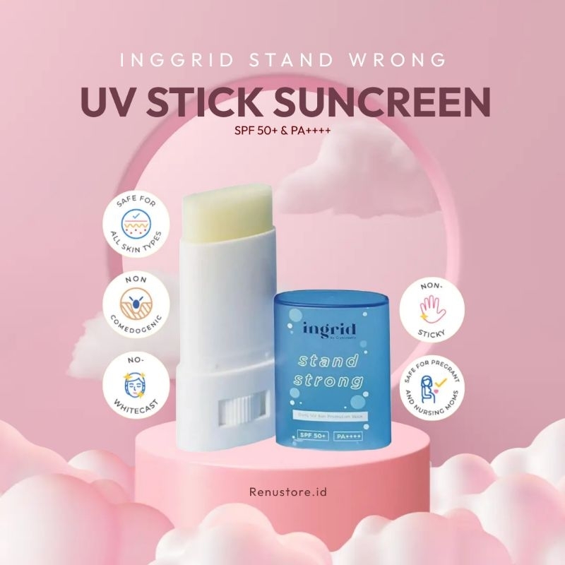 Jual Ingrid Stand Strong UV Stick Sunscreen SPF50 - Sunscreen Stick ...