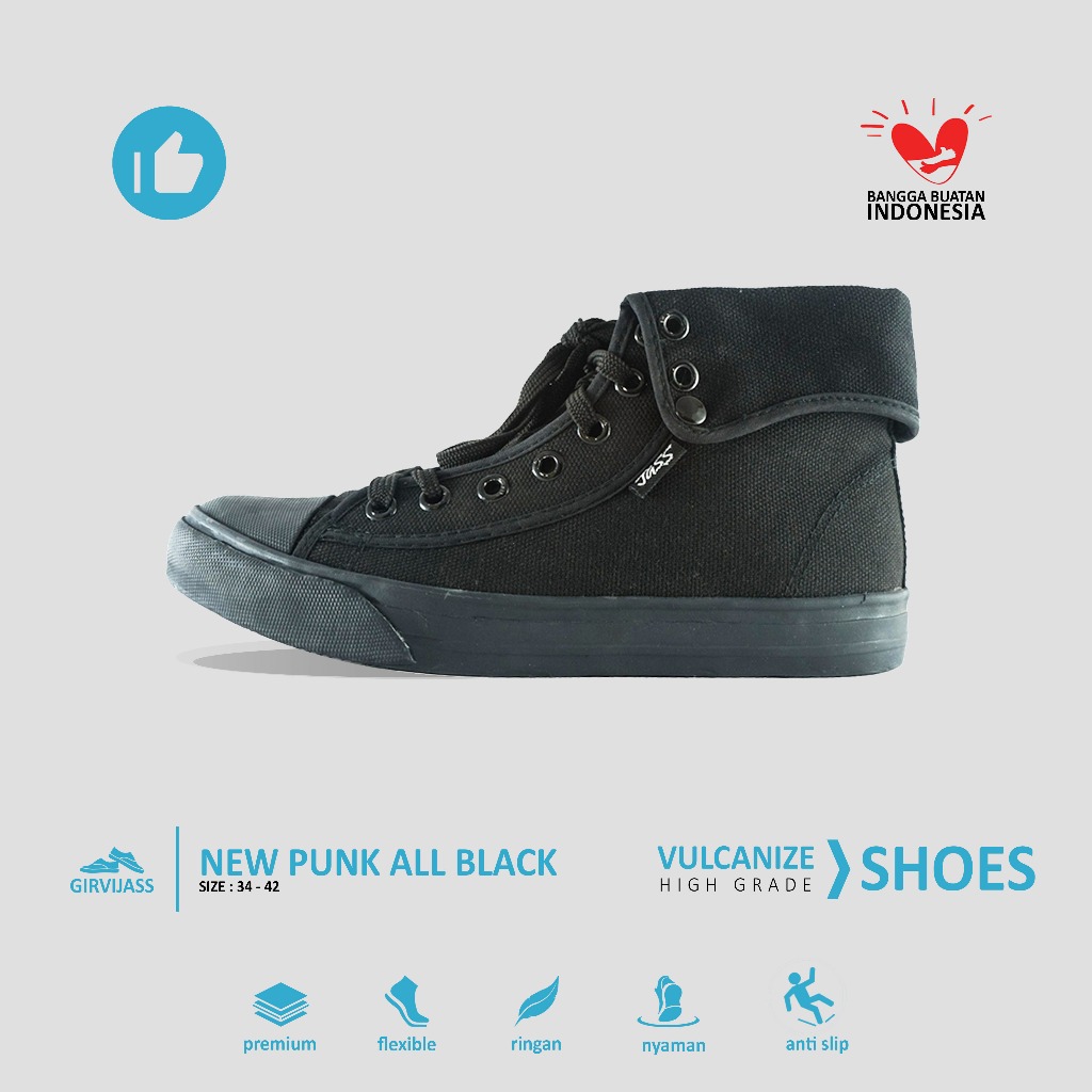 Jual GIRVI New Punk (37-42) - Sepatu Sekolah Boots Pramuka Laras ...