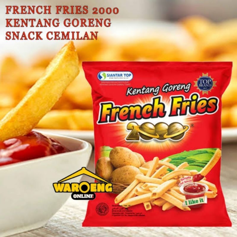 Jual KENTANG GORENG FRENCH FRIES 2000 DENGAN SAOS SAMBAL COLEK 15 GRAM ...