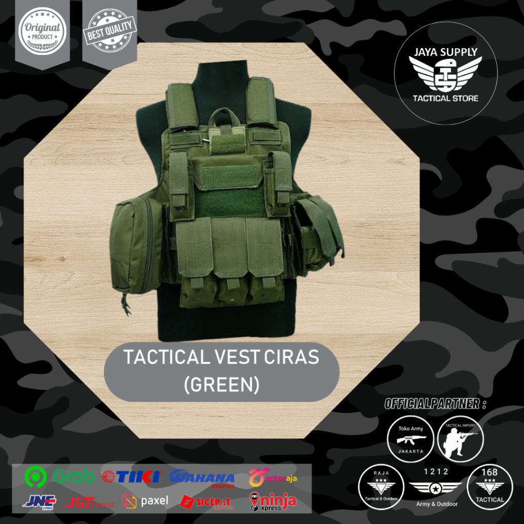 Jual Rompi Army Tactical Vest Armor CIRAS - Hijau | Shopee Indonesia
