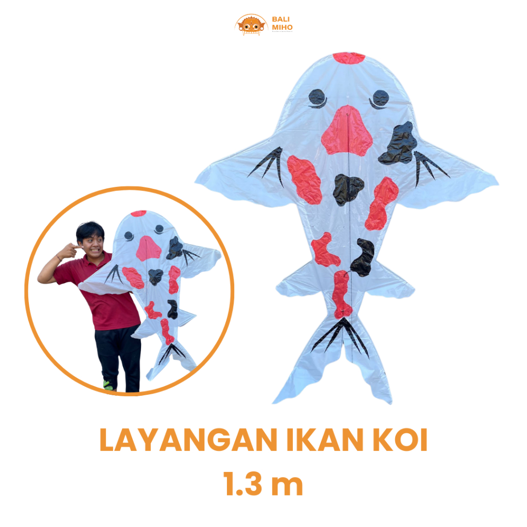 Jual Layangan Ikan Koi 1.3 meter x 1 meter - Layangan Koi Knockdown ...