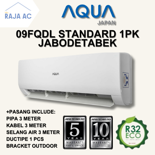 Jual AC AQUA 1 PK 09FQDL STANDARD FREE PASANG + AKSESORIS | Shopee ...