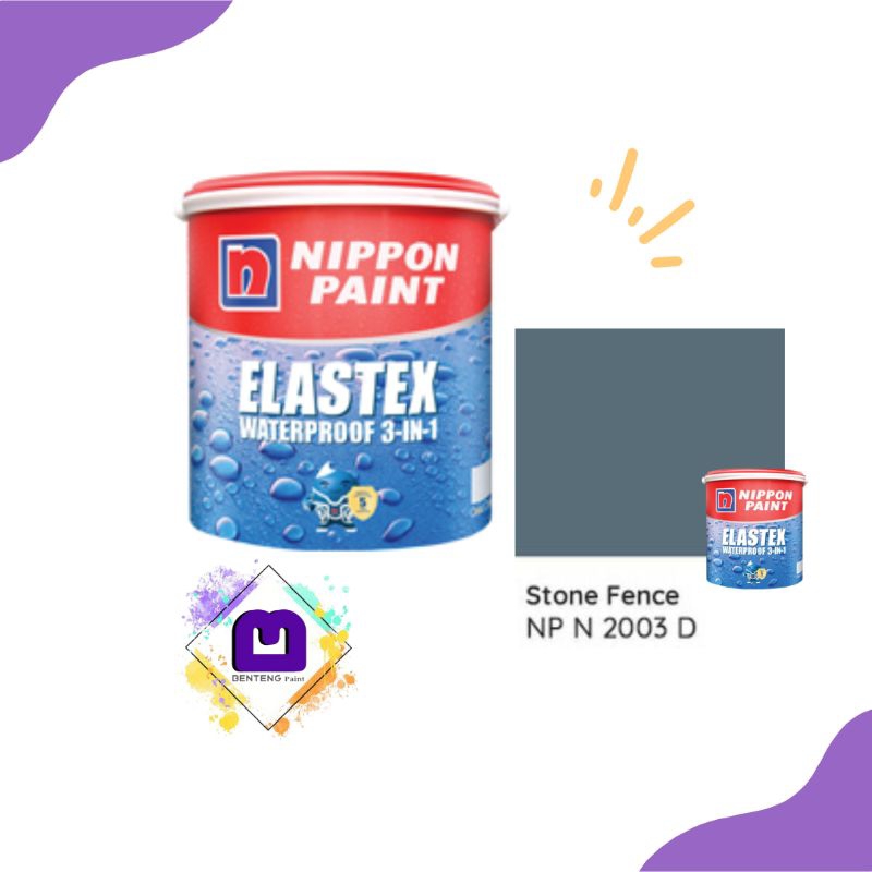 Jual NIPPON PAINT ELASTEX 3 IN 1 STONE FENCE PAIL (20KG) | Shopee Indonesia