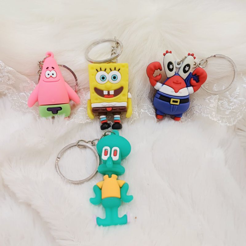 Jual Ganci gantungan kunci Spongebob patrick krabs squidward | Shopee ...