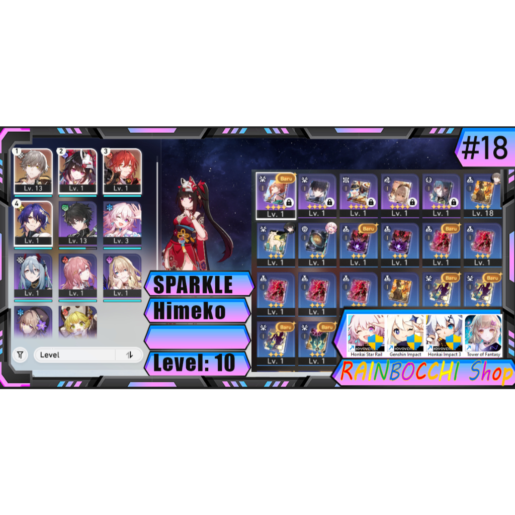 Jual Hsr Sparkle   Acheron   Aventurine Akun Honkai Star Rail Starter 