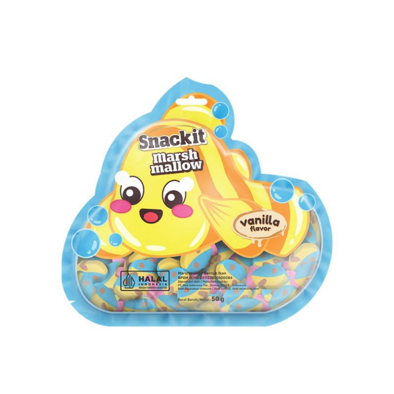 Jual Snackit Marshmallow Bentuk Ikan Rasa Vanilla 50gr | Shopee Indonesia
