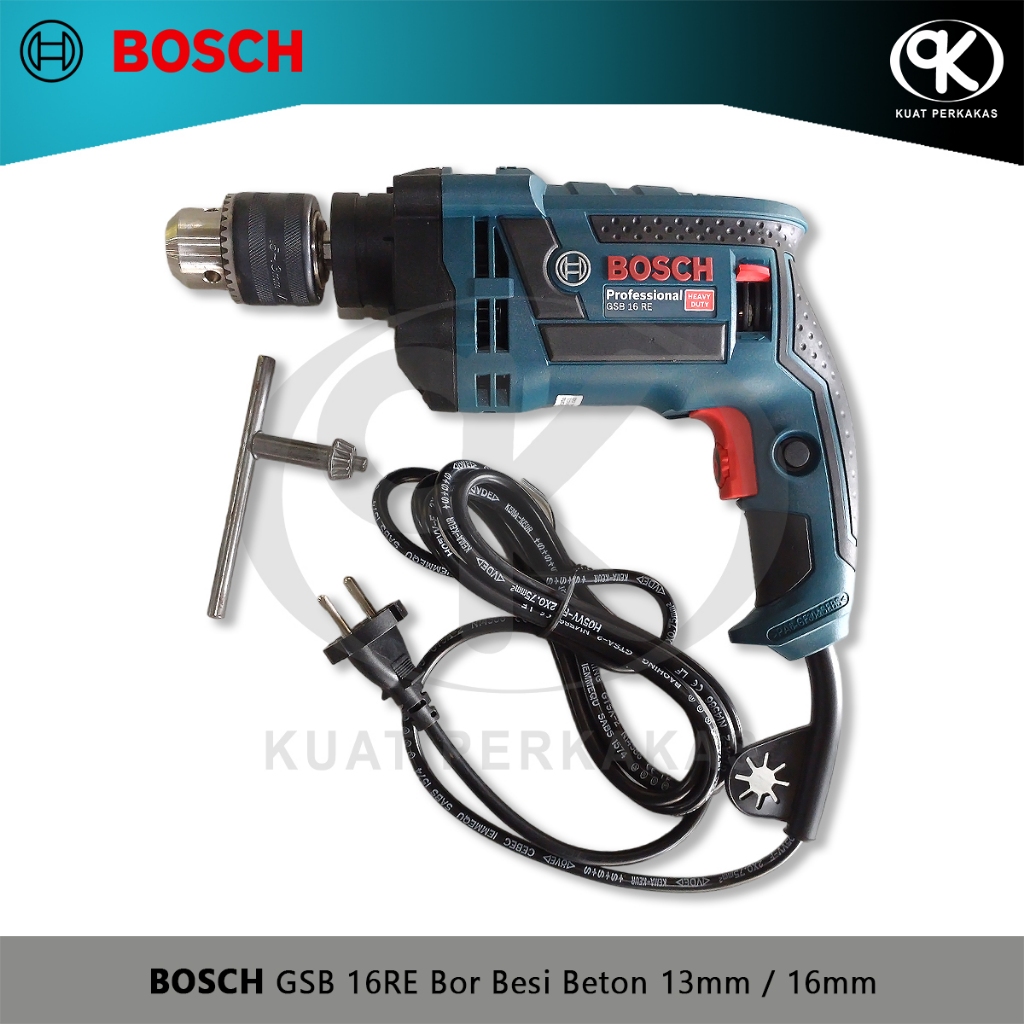 Jual Bor 13mm BOSCH GSB 16RE Electric Drill 750W Kayu Besi Tembok Beton | Shopee Indonesia