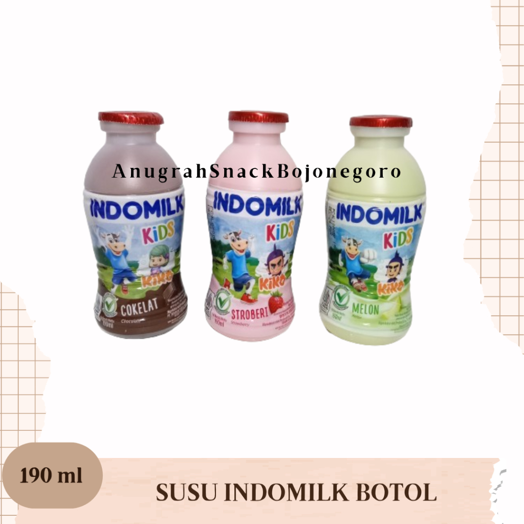 Jual Susu Indomilk Botol 190ml (Coklat / Stroberi / Melon) | Shopee ...