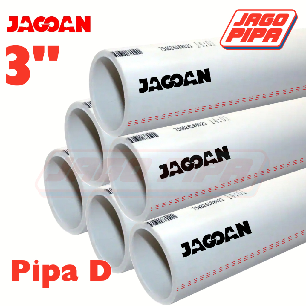 Jual Jagoan D 3 Inch Pipa PVC MOF 4 Meter Paralon Putih Pralon 3 ...