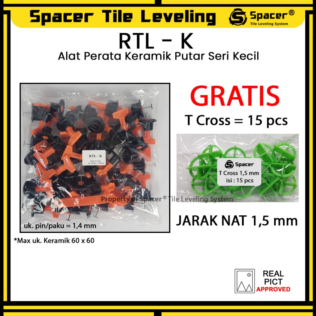 Jual RTL-K Alat Perata Keramik Seri Kecil Reusable Tile Leveling ...