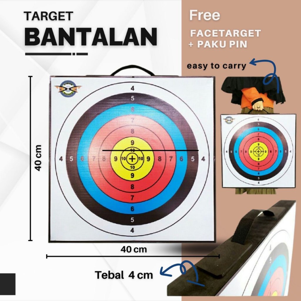 Jual Sasaran Panahan 40x40x4cm Target Panah Matras Archery / Sasaran ...
