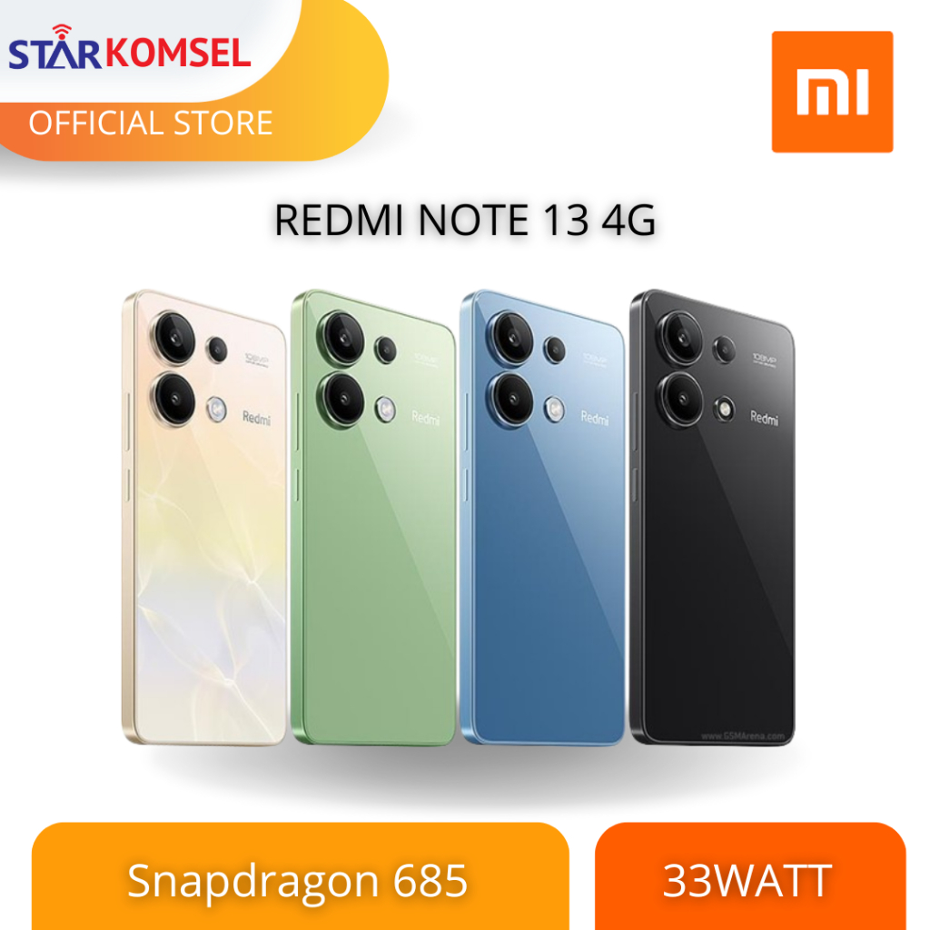 Jual HP XIAOMI REDMI NOTE 13 4G 8/128 NFC GARANSI RESMI XIAOMI | Shopee ...
