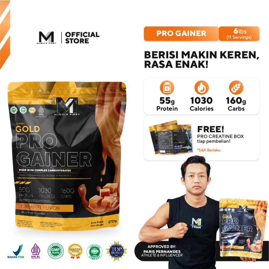 Jual MUSCLE FIRST Pro Gainer 6lbs/2721gr - Mass Gainer Penambah Berat ...