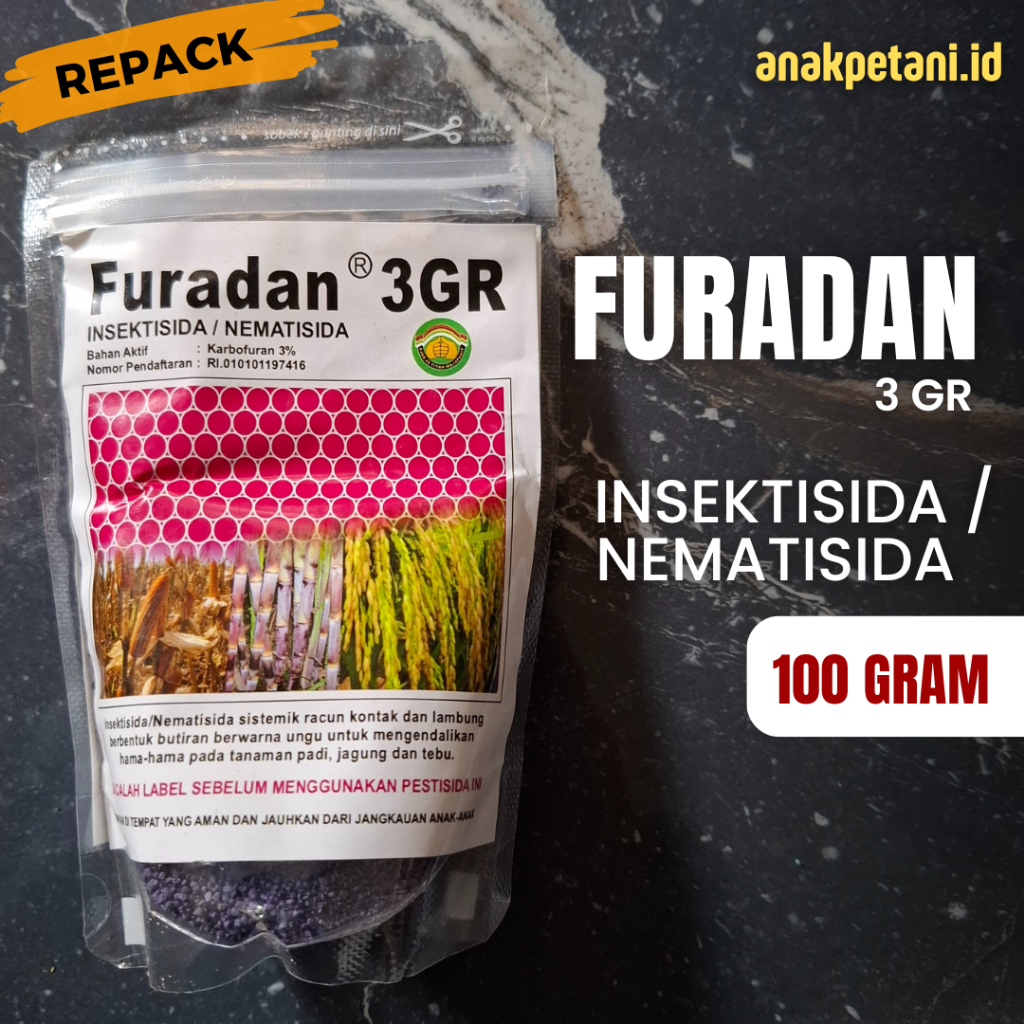 Jual FURADAN 3 GR ISI 100 GRAM/REPACK (OBAT PEMBASMI HAMA ...