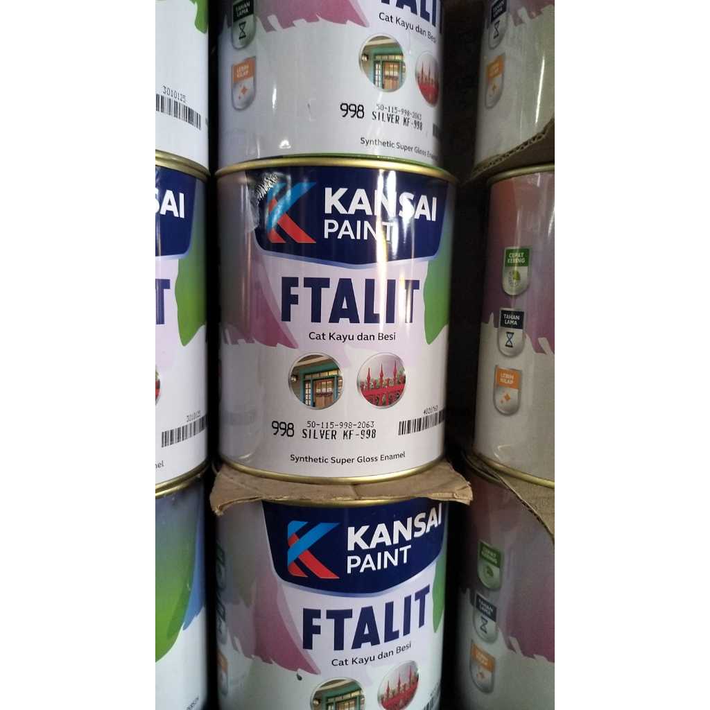 Jual CAT BESI DAN KAYU WARNA SILVER MEREK FTALIT 1KG | Shopee Indonesia