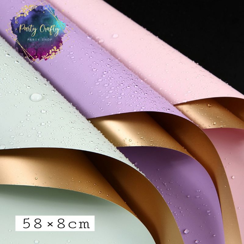 Jual Kertas Buket Cellophane 2 Warna Gold / Paper Buket Bouquet ...