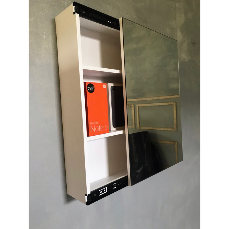 Jual LEMARI CERMIN RAK KOSMETIK PINTU GESER SLEDING CERMIN KAMAR MANDI ...